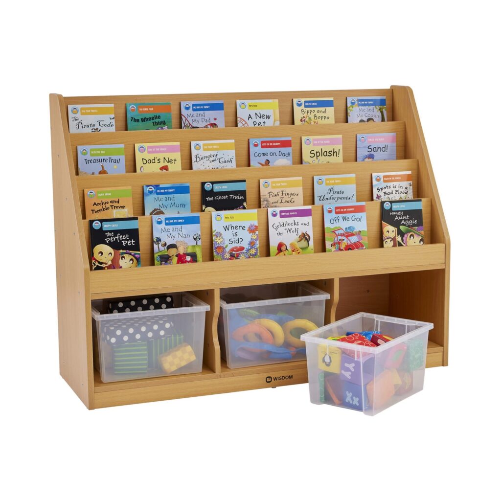 Milan Tiered Book Storage with 3 Trays | Furniture | Edusentials