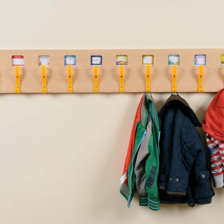 Coat Rail With Name Plates (10 Hooks) | Cloakroom | Edusentials