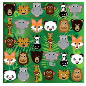 Wild Animals Carpet 3x3m | Placement Carpets | Edusentials