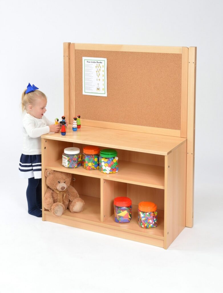 Room Scene Storage with Cork Divider | Room Scene Units | Edusentials