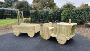 Wooden Playground Tractor and Trailer | Outdoor Play |Edusentials
